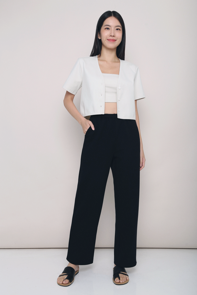 Avalon Straight Leg Slacks Black (Restock) – Hollyhoque