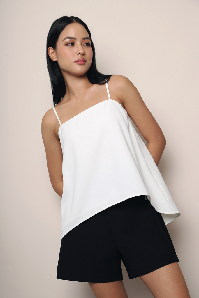 Aveline Strappy Drop Back Top White – Hollyhoque