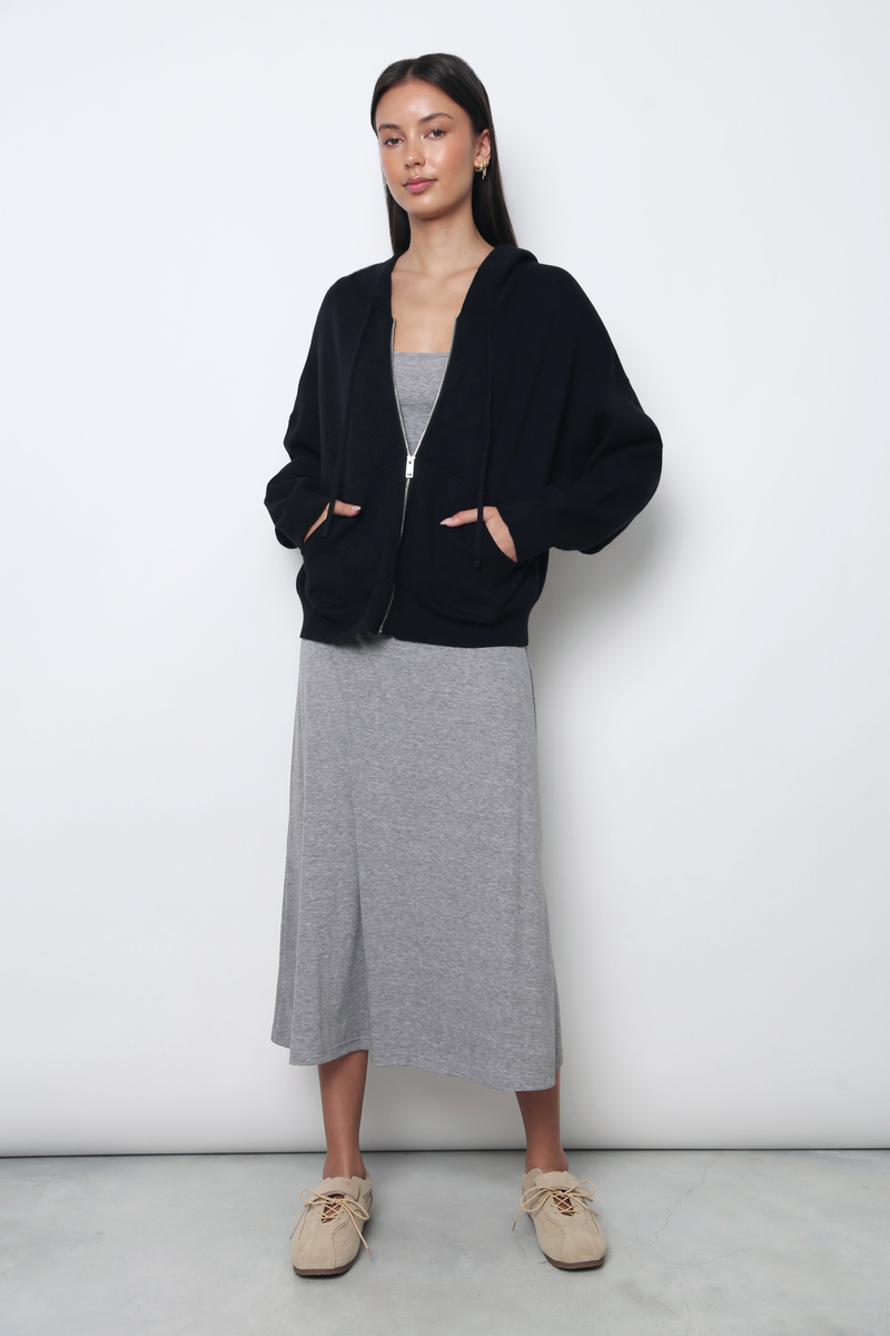 Warm Hug V2 Knit Hoodie Black – Hollyhoque